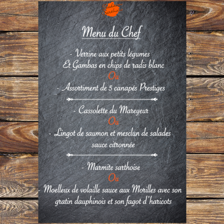 Menu du Chef
